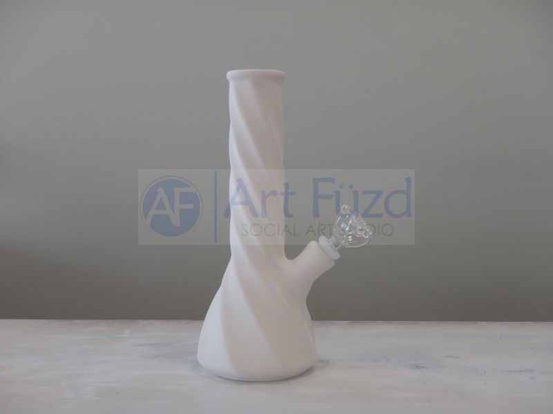 Classic Twisted Beaker Bong, includes Glass Bowl and Silicone Downstem ...