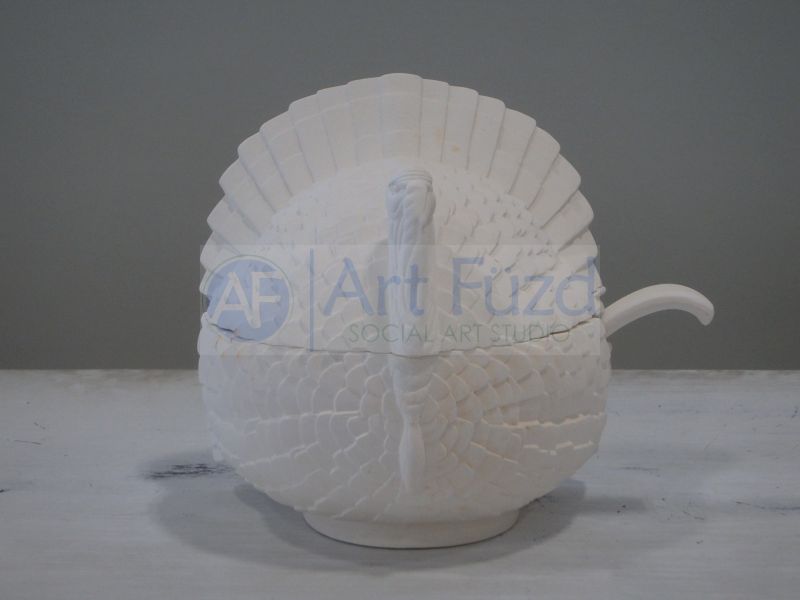 Large Realistic Turkey Gravy Container with Lid and Spoon – Art Füzd